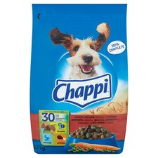 Chappi Complete Dry Pet Food for Adult Dogs with Beef, Poultry and ...