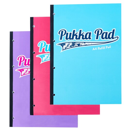 Pukka A4 Refill Pad 200 Sheets Assorted - Tesco Groceries