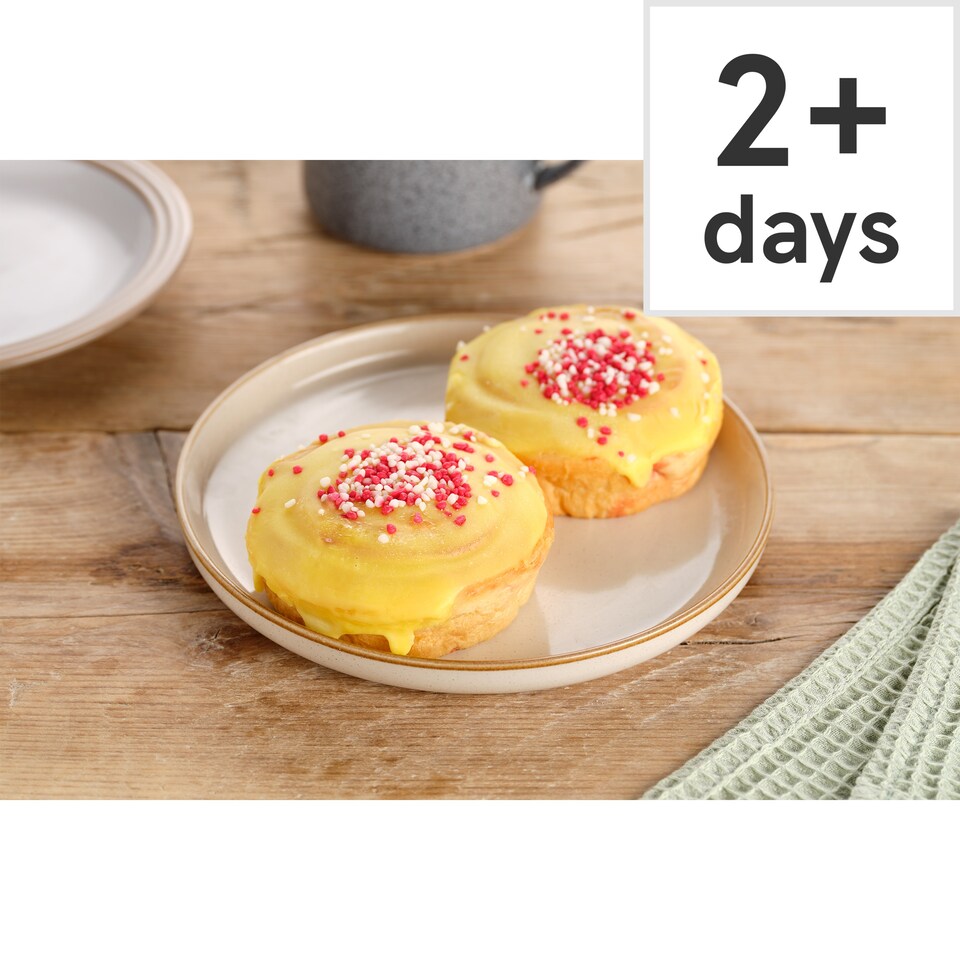Tesco Raspberry Jam Trifle Buns 2 Pack - Tesco Groceries