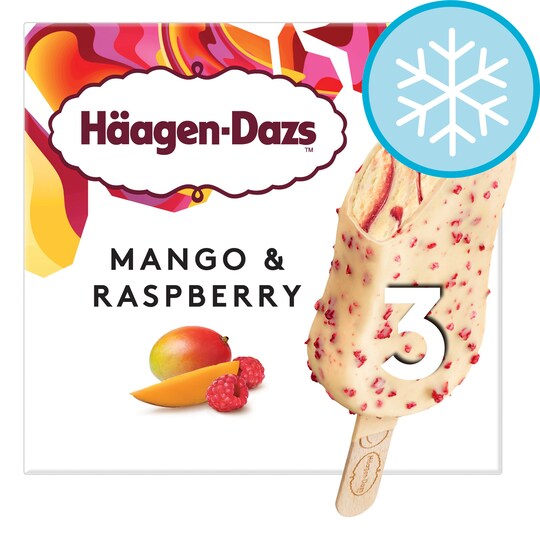 Haagen Dazs Mango & Raspberry Ice Cream Bar 3X80ml - Tesco Groceries