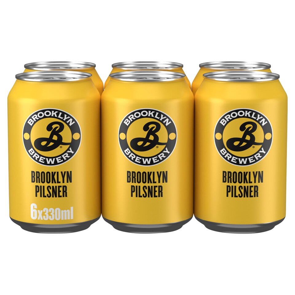 Brooklyn Pilsner Lager Beer Can 6x330ml - Tesco Groceries
