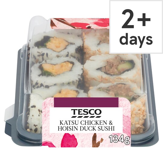 Tesco Katsu Chicken & Hoisin Duck Sushi 134G - Tesco Groceries