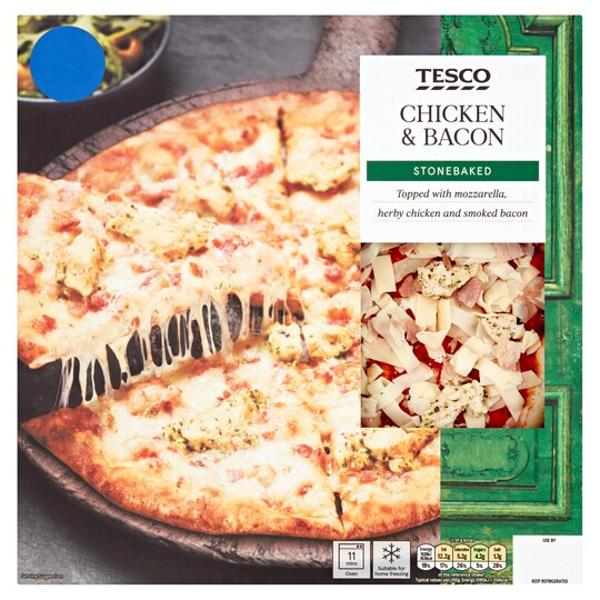 Tesco Stonebaked Chicken & Bacon Pizza 287G - Tesco Groceries