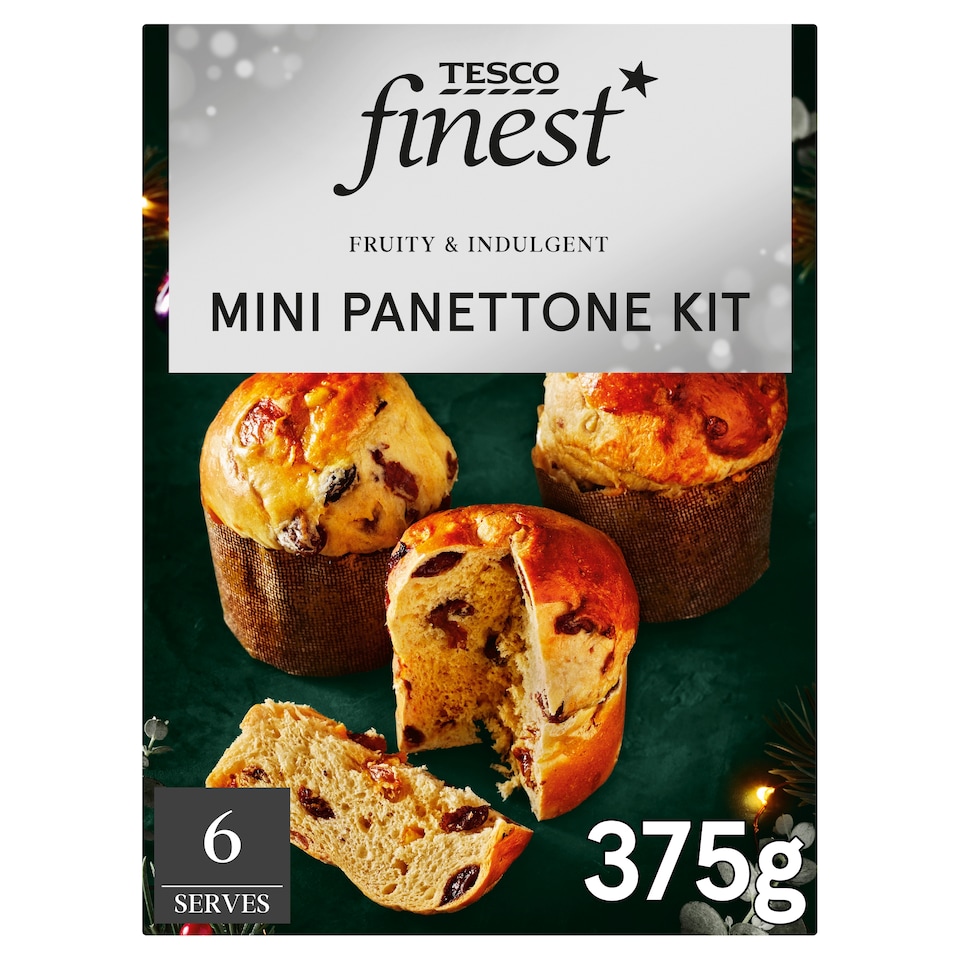 Tesco Finest Mini Panettone Kit 375g - Tesco Groceries