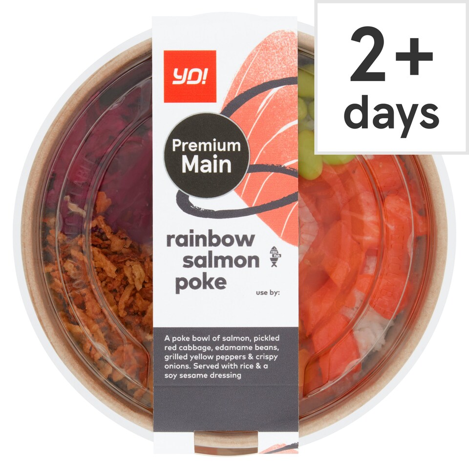 Yo! Rainbow Salmon Poke 283G - Tesco Groceries