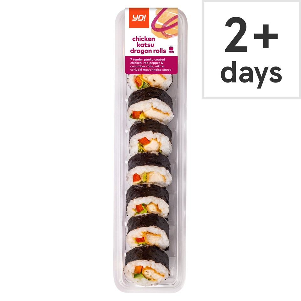 YO! Chicken katsu dragon rolls 200g - Tesco Groceries
