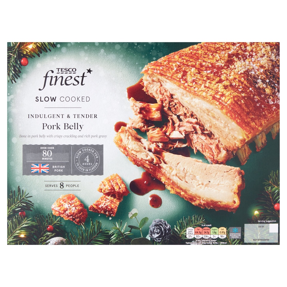 Tesco Finest Slow Cooked Pork Belly 2135kg Tesco Groceries
