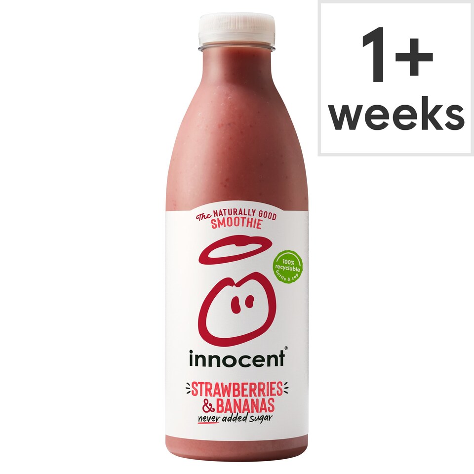 innocent Smoothie Strawberries & Bananas 750ml - Tesco Groceries
