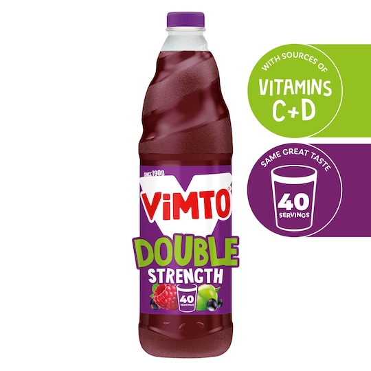 Vimto Original Double Concentrate Squash 1 Litre - Tesco Groceries