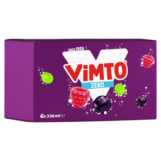 Vimto Zero Carbonated Fruit Juice 6X330ml - Tesco Groceries