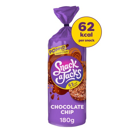 Snack a Jacks Chocolate Chip Jumbo Rice Cakes 180g - Tesco Groceries