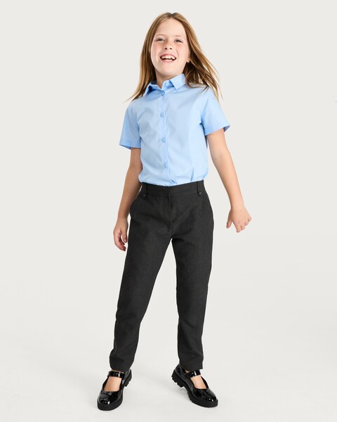 F&F School Girls 2-Pack Dressing Made Easy Regular Fit Trousers in Grey ...