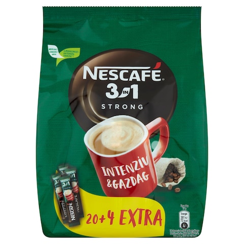 Nescafé 3in1 Strong azonnal oldódó kávéspecialitás 24 x 17 g (408 g ...
