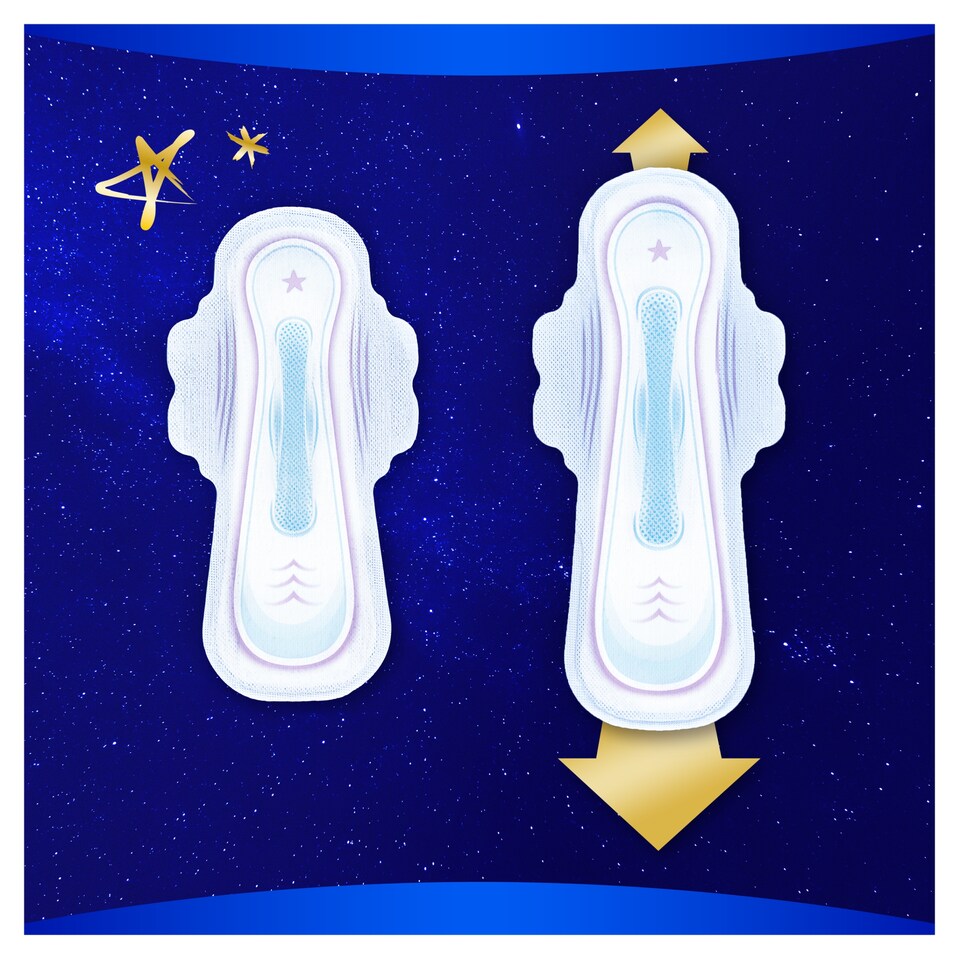 Always Ultra Sanitary Towels Secure Night (Size 4) Wings x 6 Pads ...