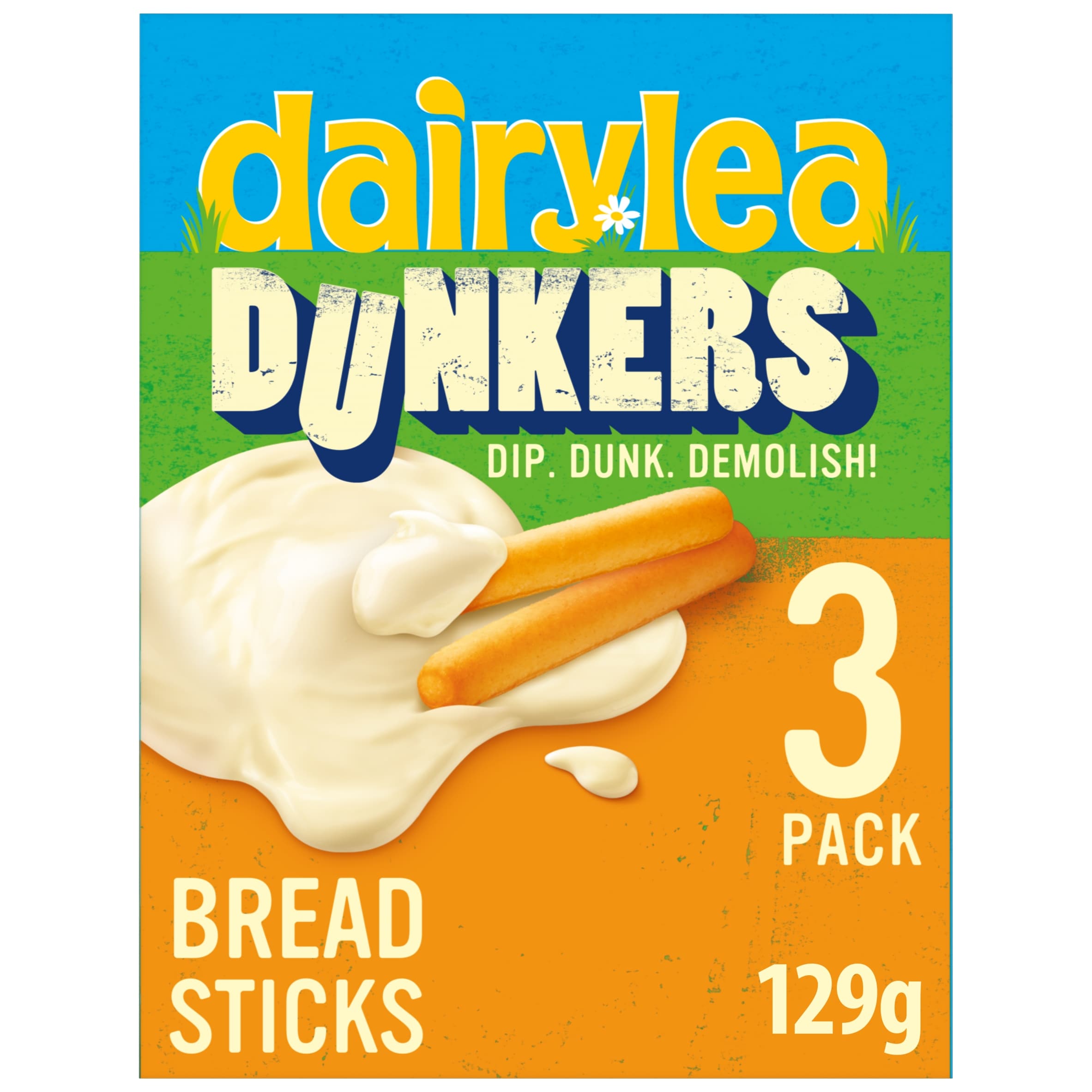Dairylea Dunkers Breadsticks Cheese Snacks 3 x 43g - Tesco Groceries