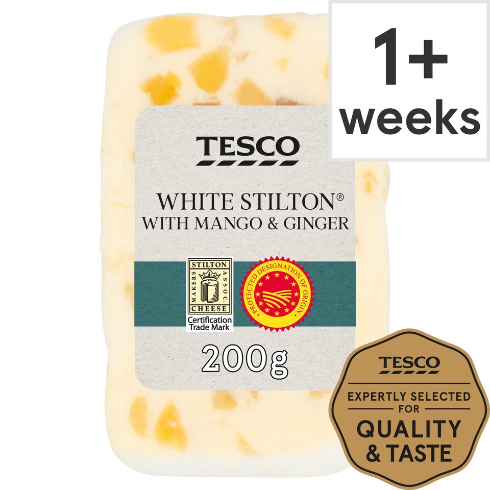 Tesco White Stilton Mango & Ginger Cheese 200G - Tesco Groceries
