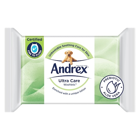 Andrex Ultra Care Flushable Washlet 36 Wipes - Tesco Groceries