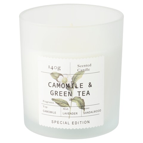 Tesco Apothecary Camomile & Green Tea Candle 140G - Tesco Groceries