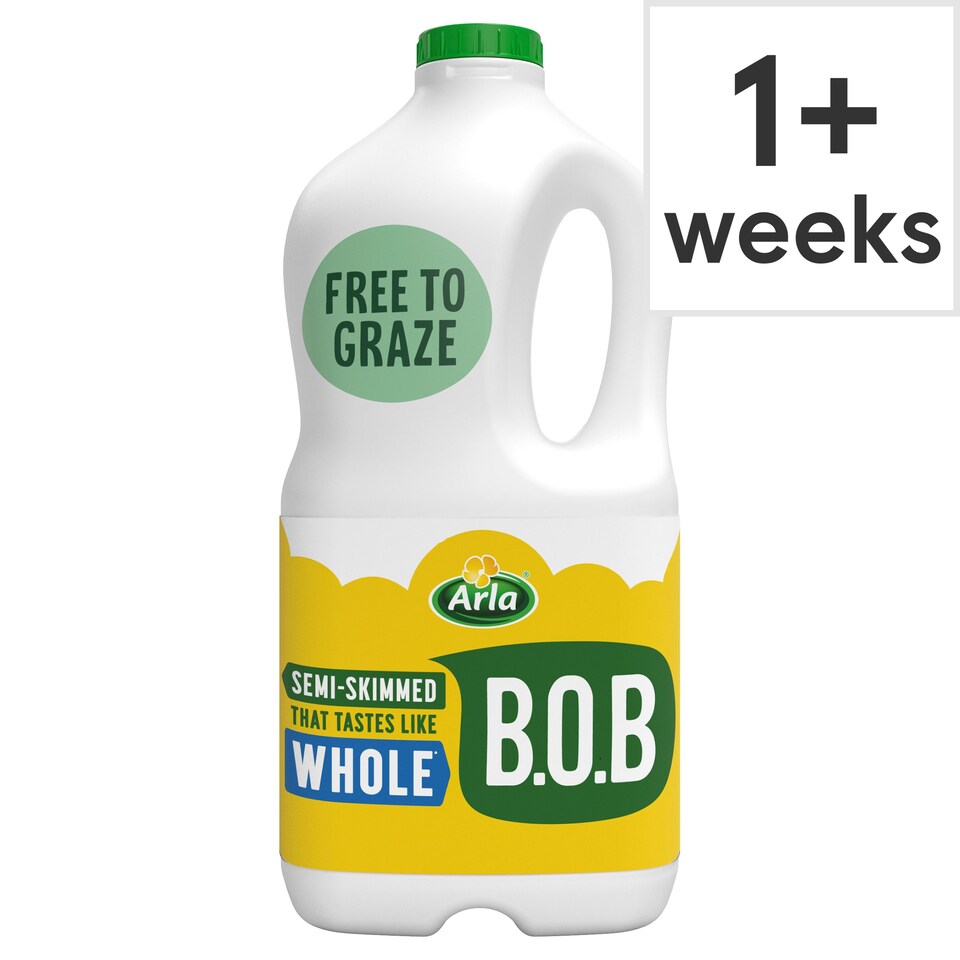Arla BOB Semi-Skimmed Milk 2L That Tastes Like Whole - Tesco Groceries