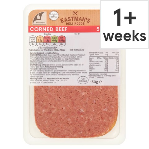 Eastmans Corned Beef Slices 150g - Tesco Groceries