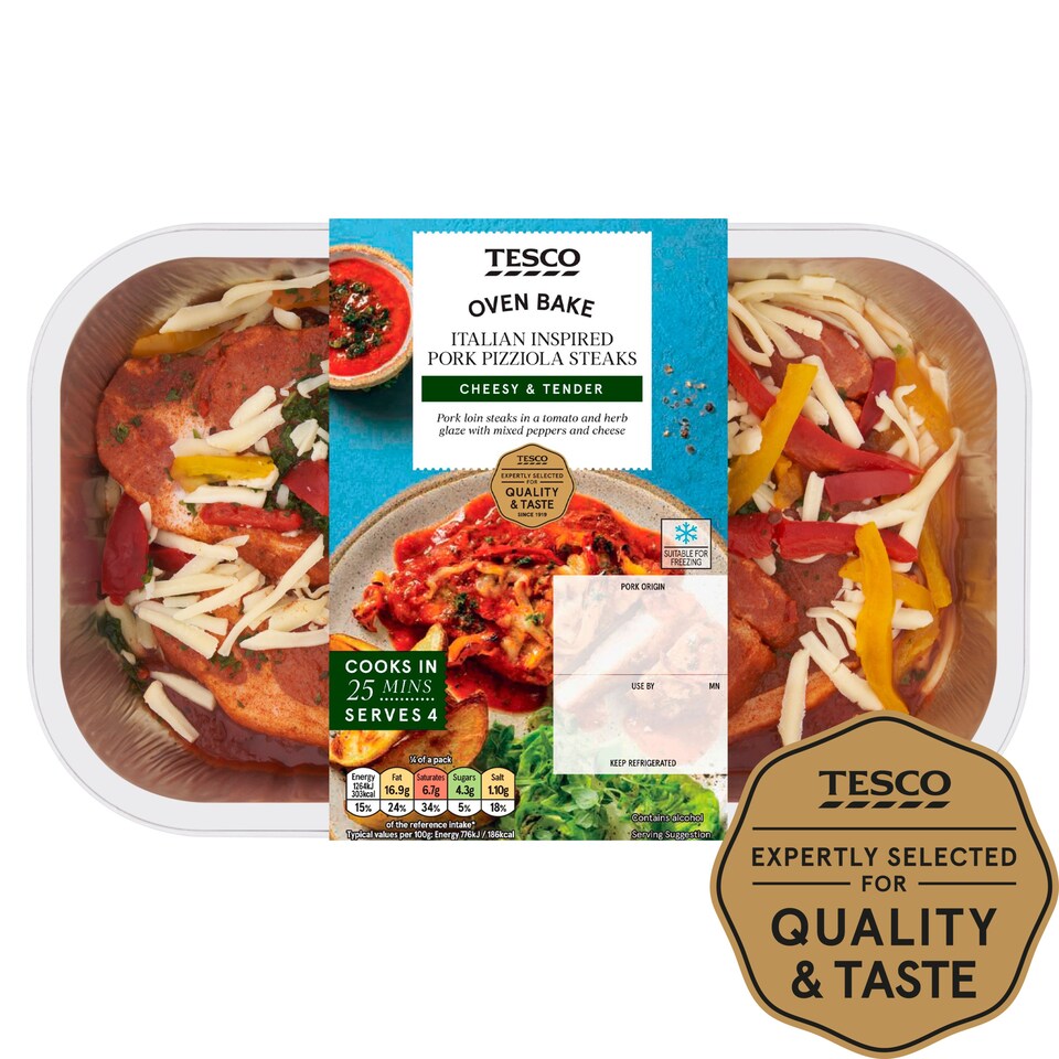Tesco Italian Inspired Pork Pizziola Steaks 700G - Tesco Groceries