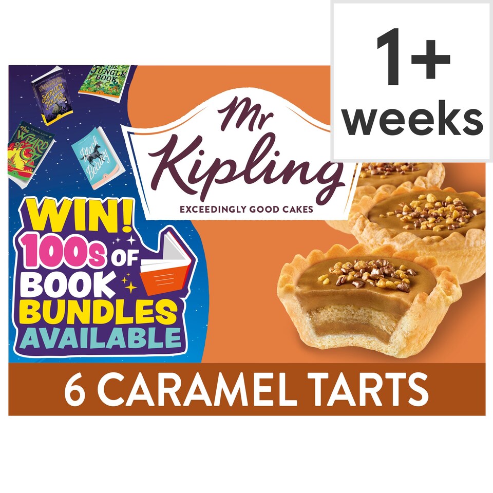 Mr Kipling Caramel Tarts Cakes 6 Pack - Tesco Groceries
