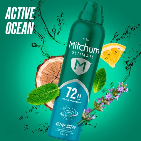 Mitchum Men Ultimate 72H Active Ocean Anti Perspirant & Deodorant 250ml ...