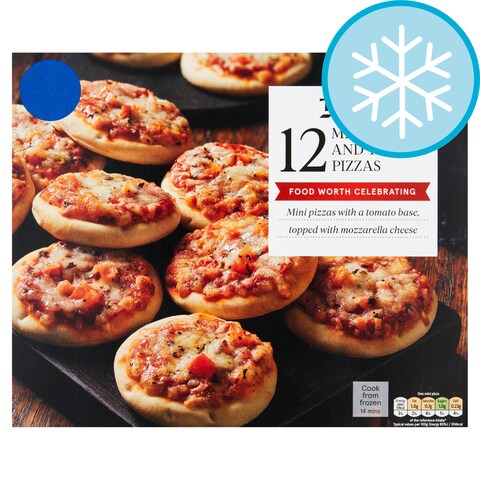 Tesco 12 Mini Cheese & Tomato Pizzas 360G - Tesco Groceries