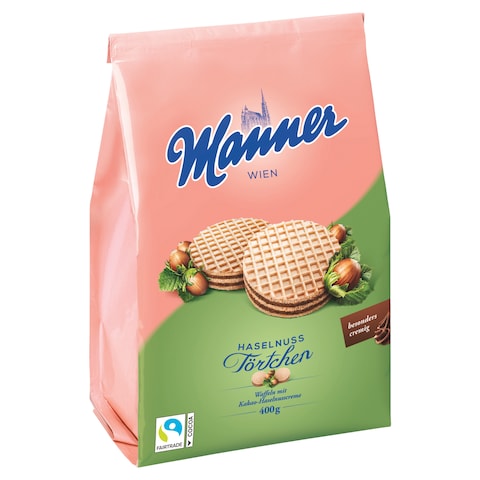 Manner Chocolate-Hazelnut Cream Filled Wafers 400 g - Tesco Groceries