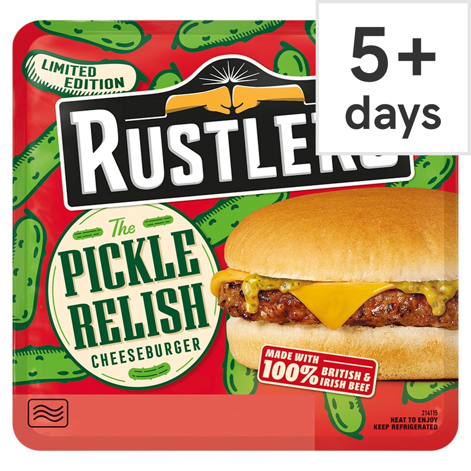Rustlers Pickle Relish Cheeseburger 169g - Tesco Groceries
