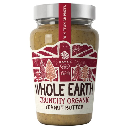 Whole Earth Organic Crunchy Peanut Butter 340G - Tesco Groceries
