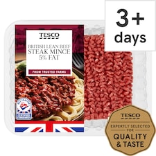 Tesco Beef Lean Steak Mince 500G 5% Fat - £2.89 - Compare Prices