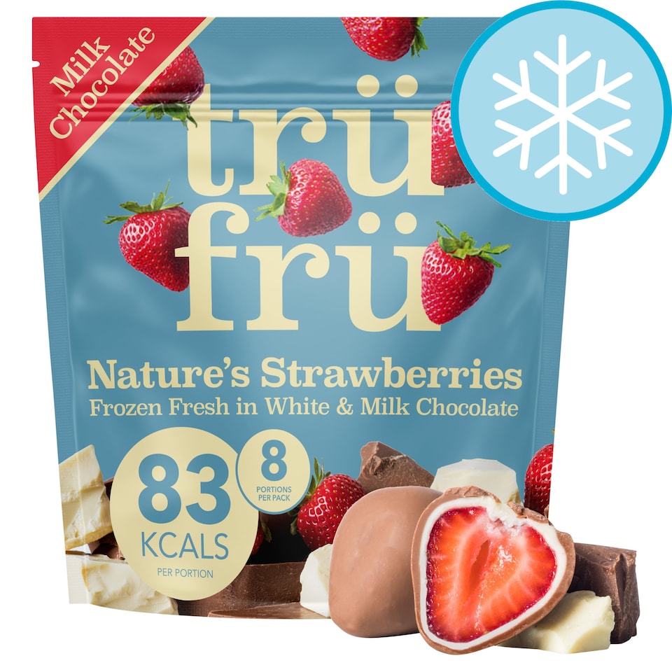 TrüFrü White & Milk Chocolate covered Strawberries 227g - Tesco Groceries