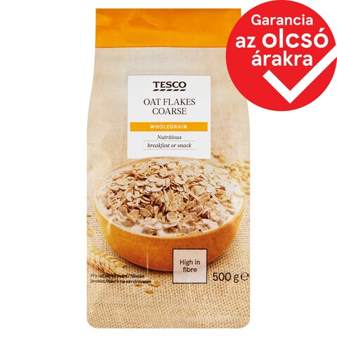Tesco Wholegrain Coarse Oat Flakes 500 g - Tesco Groceries