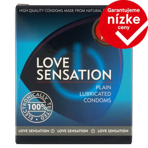 Love Sensation Plain Lubricated Condoms 3 pcs - Tesco Groceries
