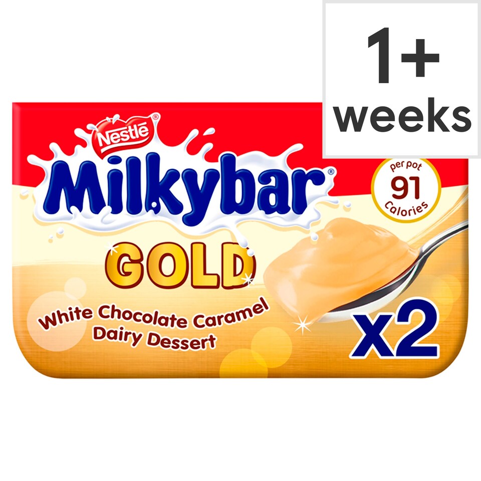 Milkybar Gold White Chocolate Caramel Dessert 2X65g - Tesco Groceries