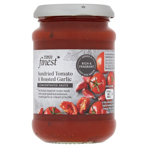 Tesco Finest Sun Dried Tomato & Roasted Garlic Concentrated Sauce 265G ...