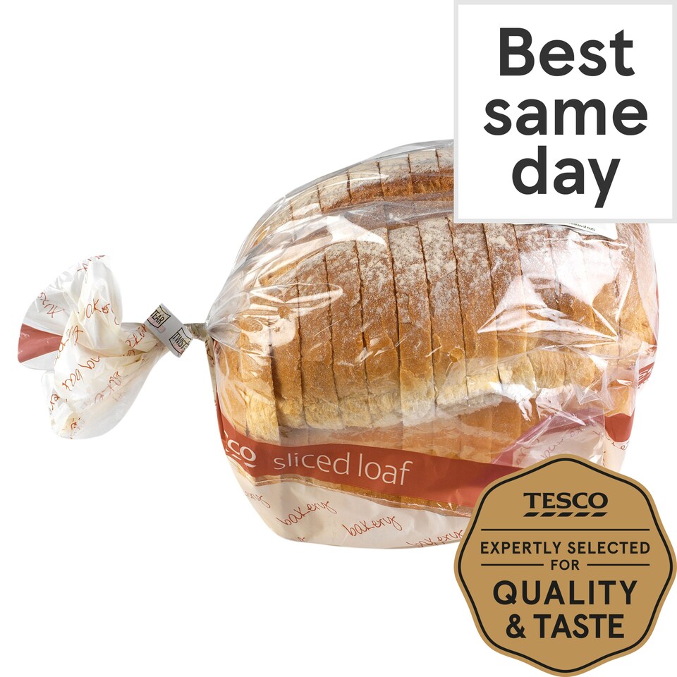 Tesco Crusty White Farmhouse Sliced Bread 400G - Tesco Groceries