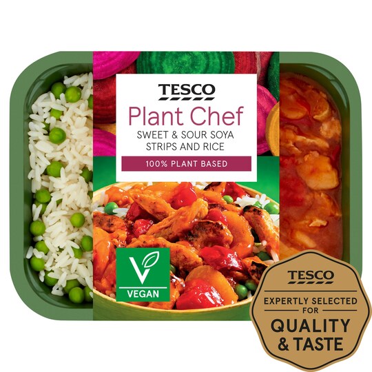 Tesco Plant Chef Sweet & Sour Soya Strips 400G - Tesco Groceries
