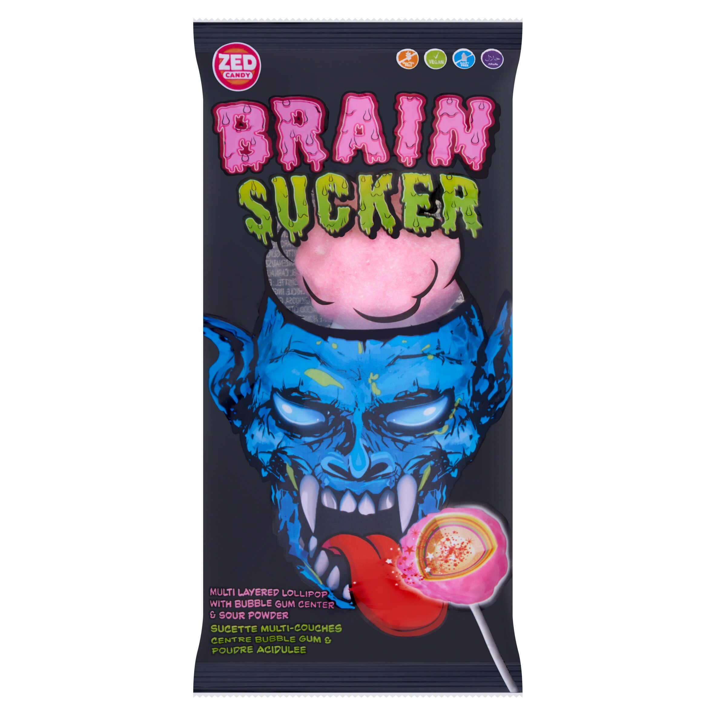 Zed Brain Suckers Lollipop 58g - Tesco Groceries