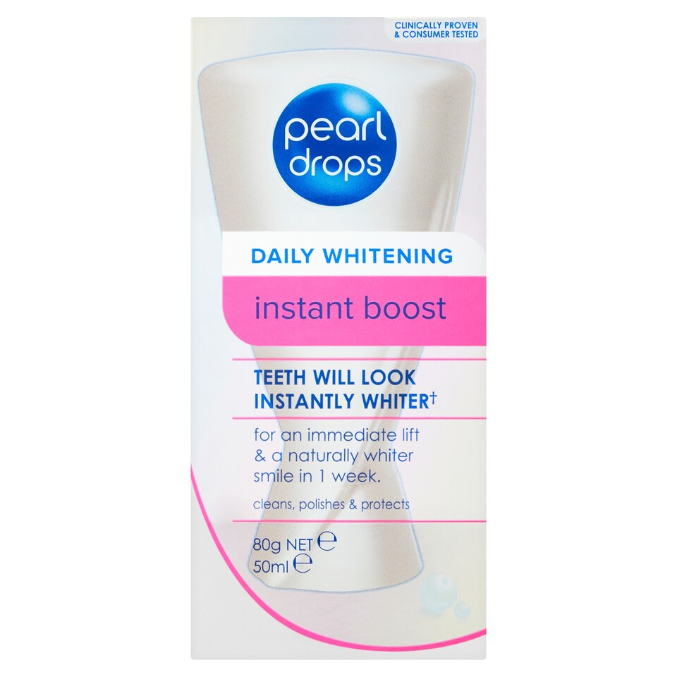 Pearl Drops Instant Wht Plus Toothpaste 50ml - Tesco Groceries