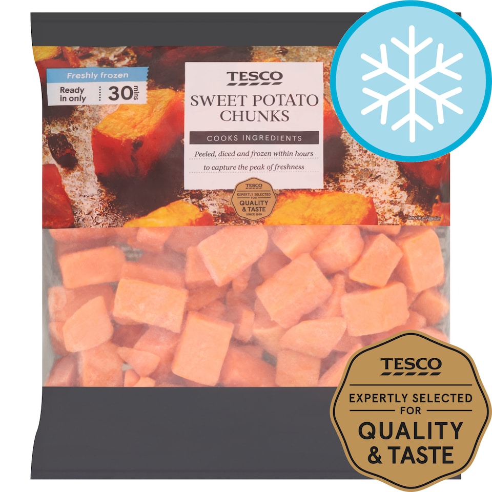 Tesco Frozen Sweet Potato Chunks 600G - Tesco Groceries