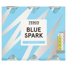 Tesco Blue Spark Sugar Free Drink 6X250ml - Tesco Groceries