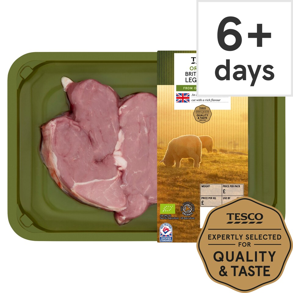 Tesco Organic British Lamb Leg Steaks 300G - Tesco Groceries