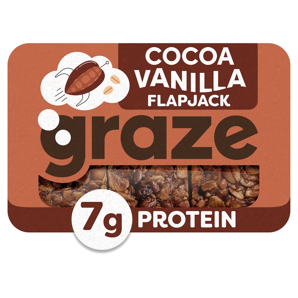 Graze Cocoa & Vanilla Protein Flapjack 53G - Tesco Groceries