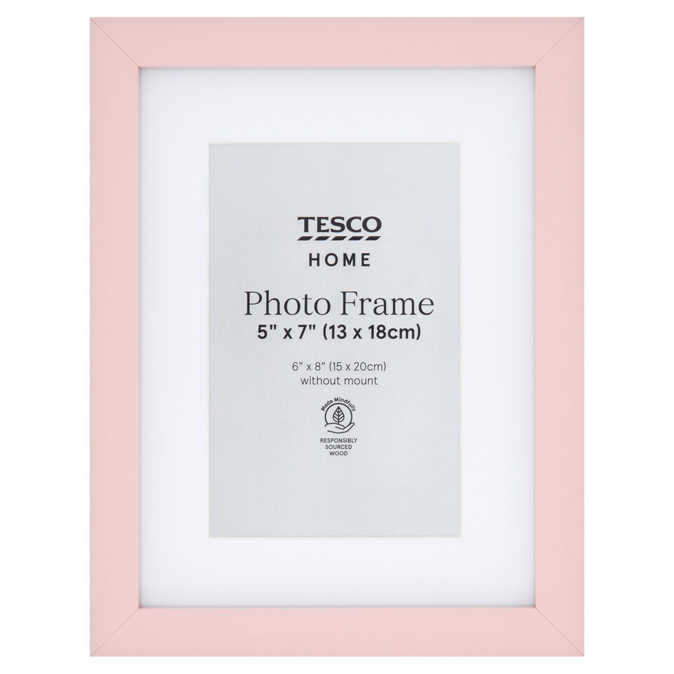 Tesco Photo Frame 5X7 Pink - Tesco Groceries