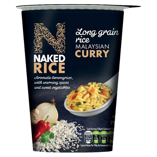Naked Rice Malaysian Curry Pot 78G - Tesco Groceries