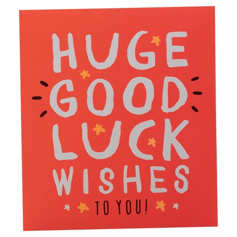 Inkdrops Good Luck Card Huge Good Luck Wishes To You! - Tesco Groceries