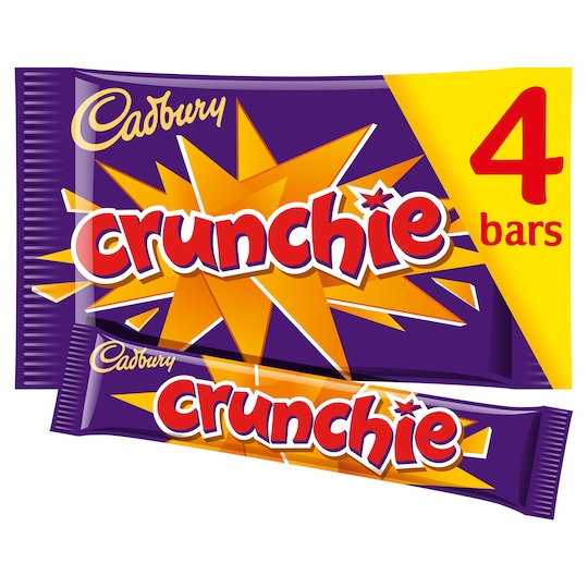 Cadbury Crunchie Bars 4 Pack 128G - Tesco Groceries