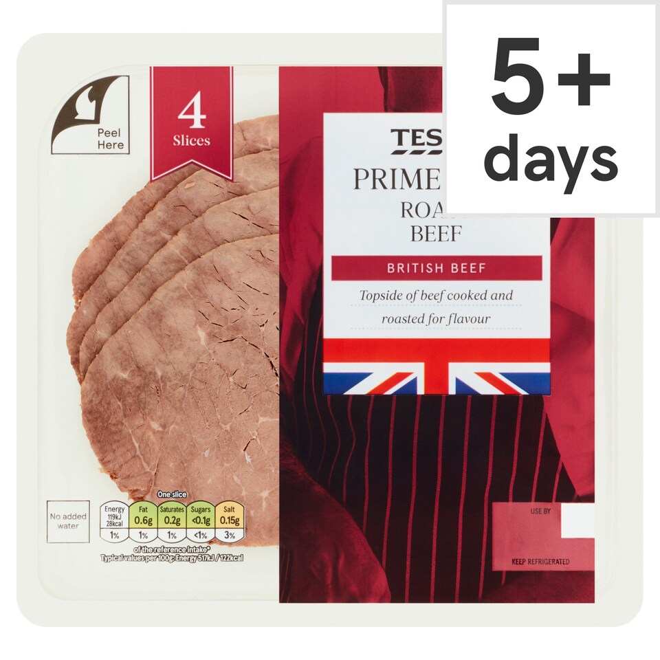 Tesco Prime Cuts Roast Beef 90G - Tesco Groceries